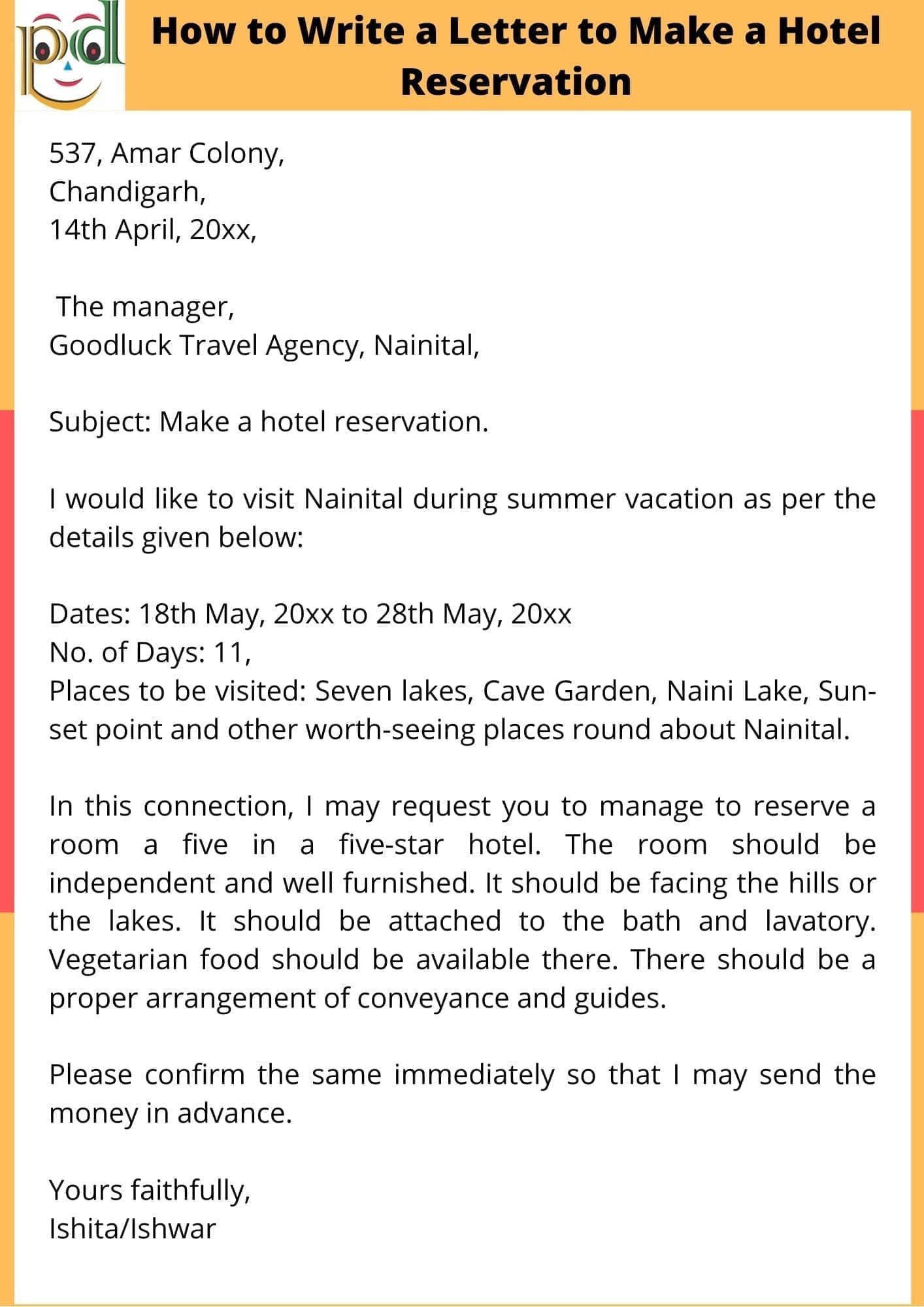 How to Write a Letter to Make a Hotel Reservation – PERFORMDIGI